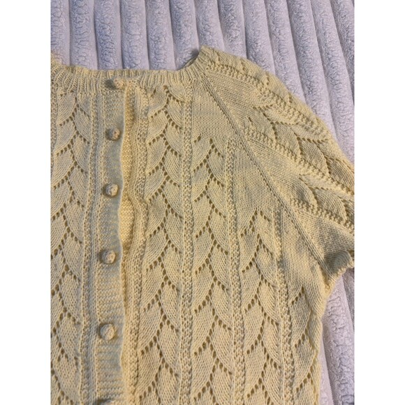 Studio Works | Sweaters | Handmade Crochet Sweater Button Up Womens ...